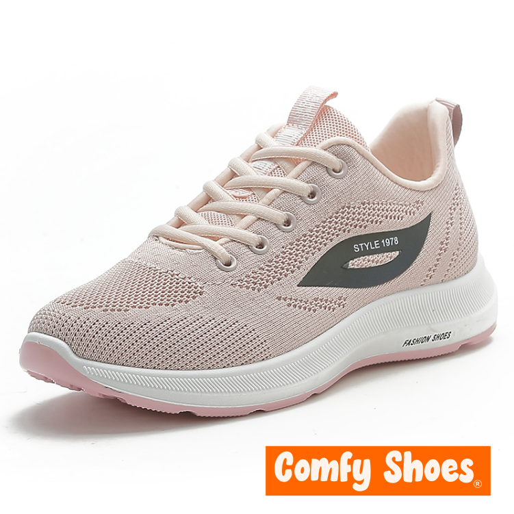 Ladies Fashion Sneaker Peach 239 - Comfy Shoes